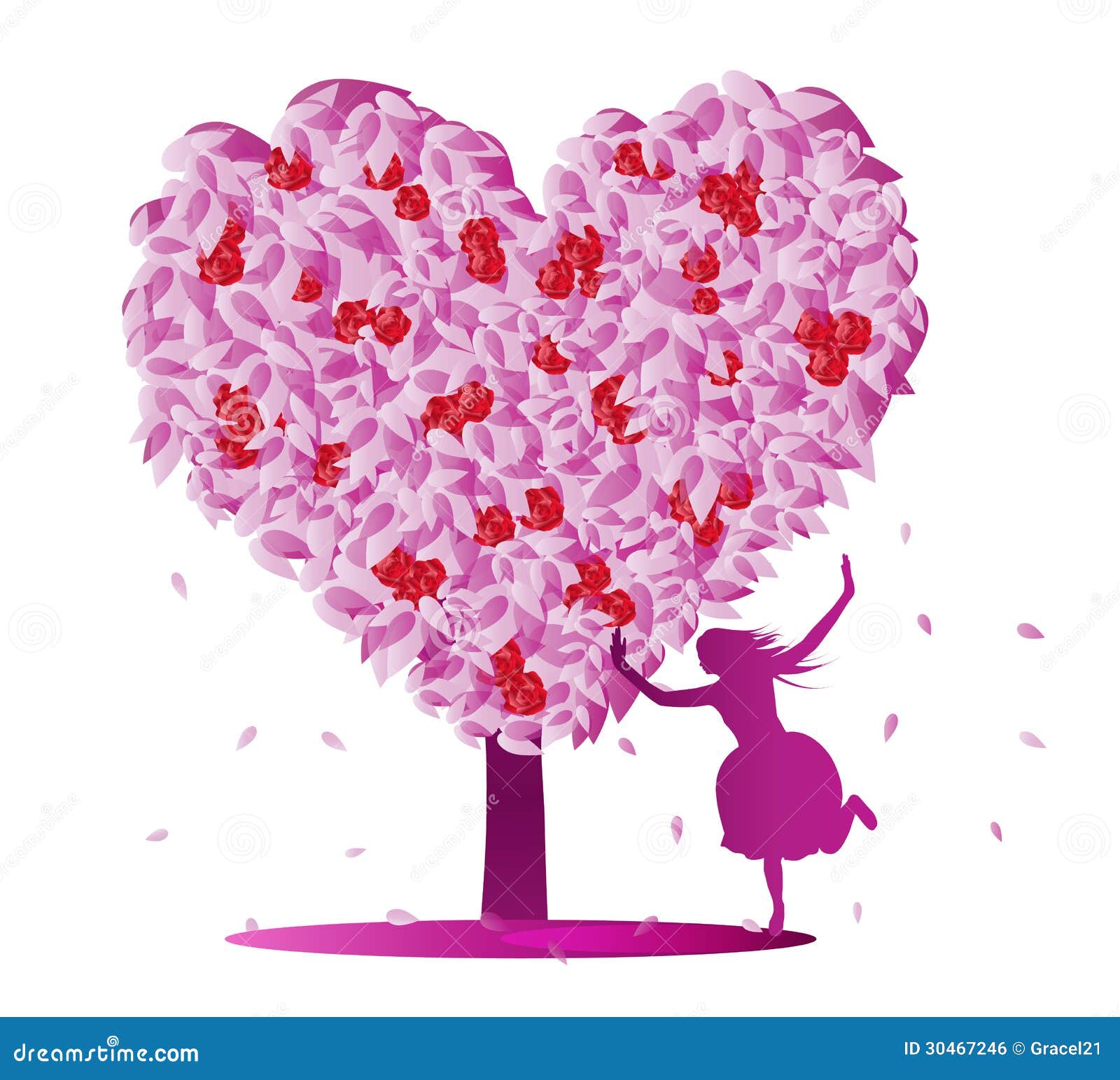 Love tree stock vector. Illustration of celebrate, leaves - 30467246