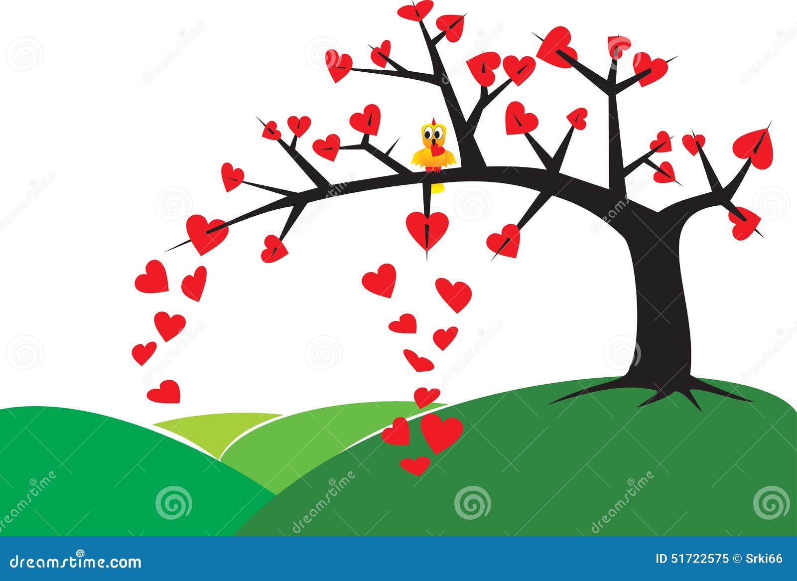 Love tree stock illustration. Illustration of romance - 51722575