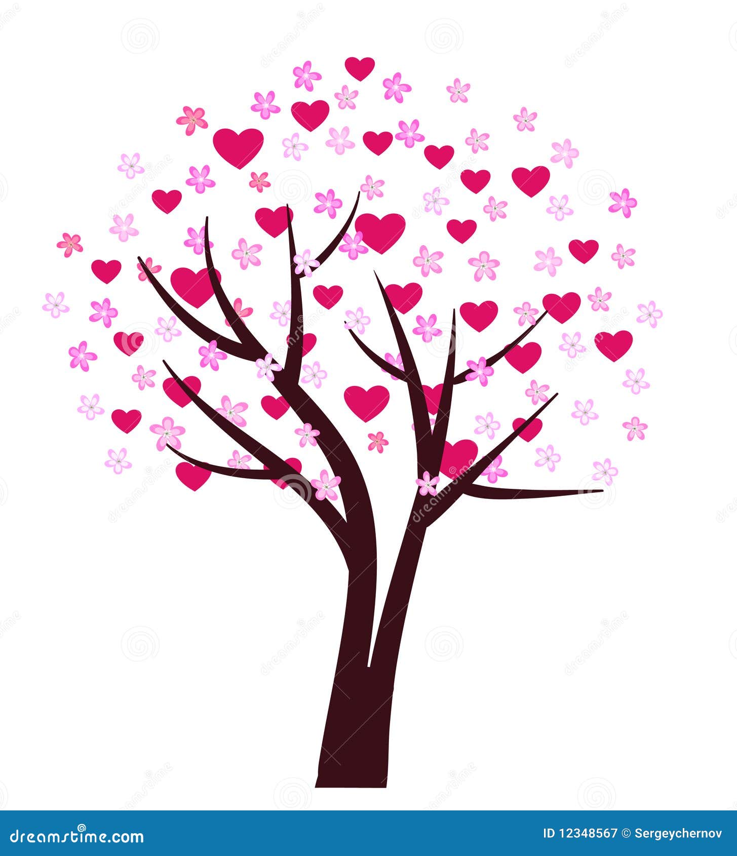 Love tree design stock illustration. Illustration of ornate - 12348567