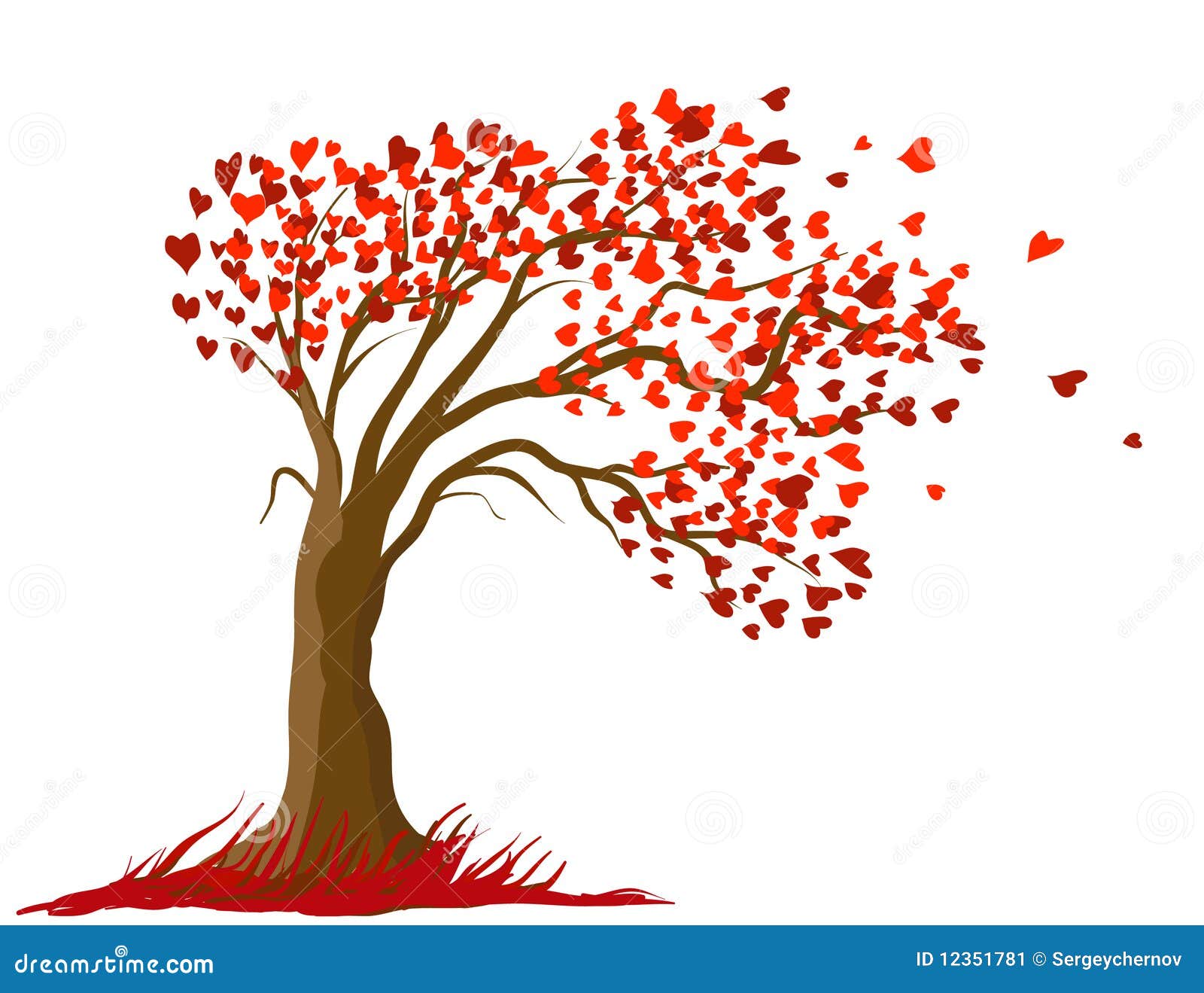 Love tree design stock illustration. Illustration of deco - 12351781