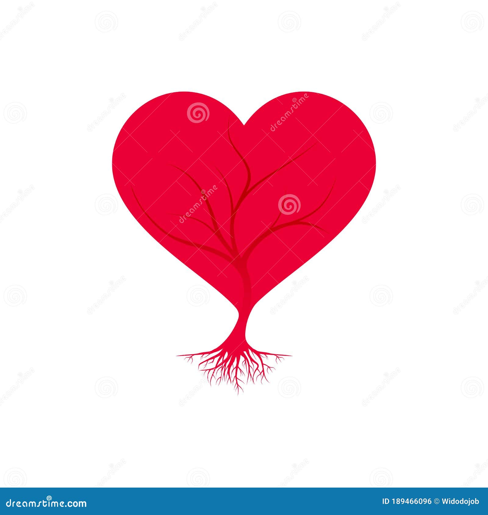 Love tree design vector stock vector. Illustration of plant - 189466096