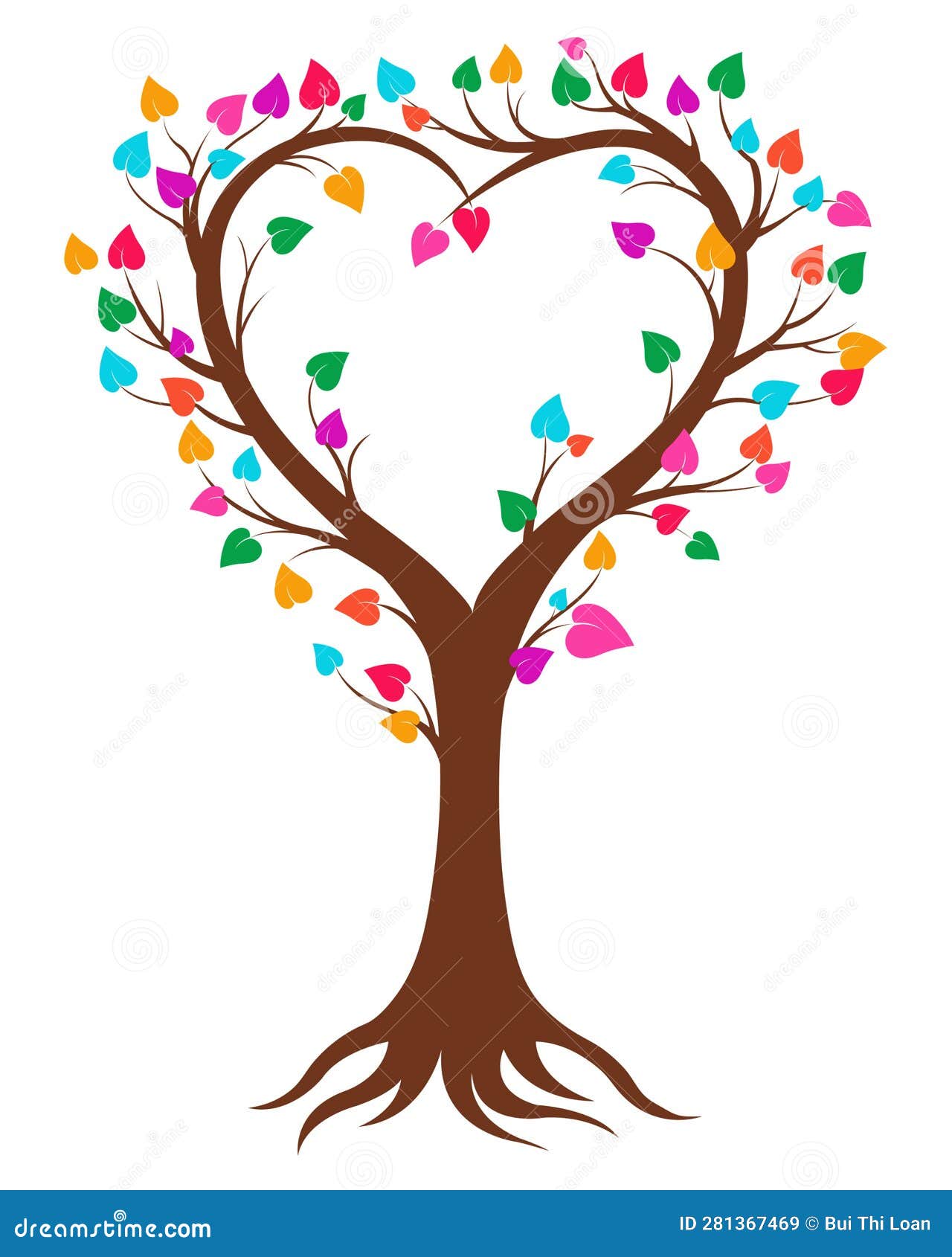 Love tree - Eps stock vector. Illustration of birthday - 281367469