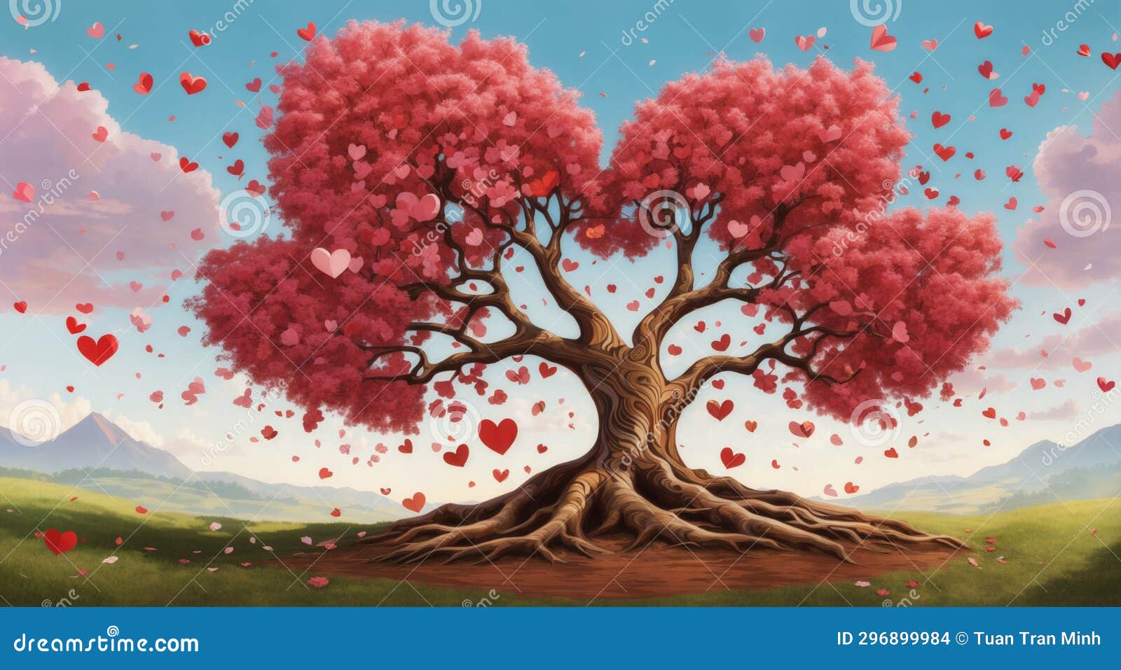 Love tree stock illustration. Illustration of food, pattern - 296899984