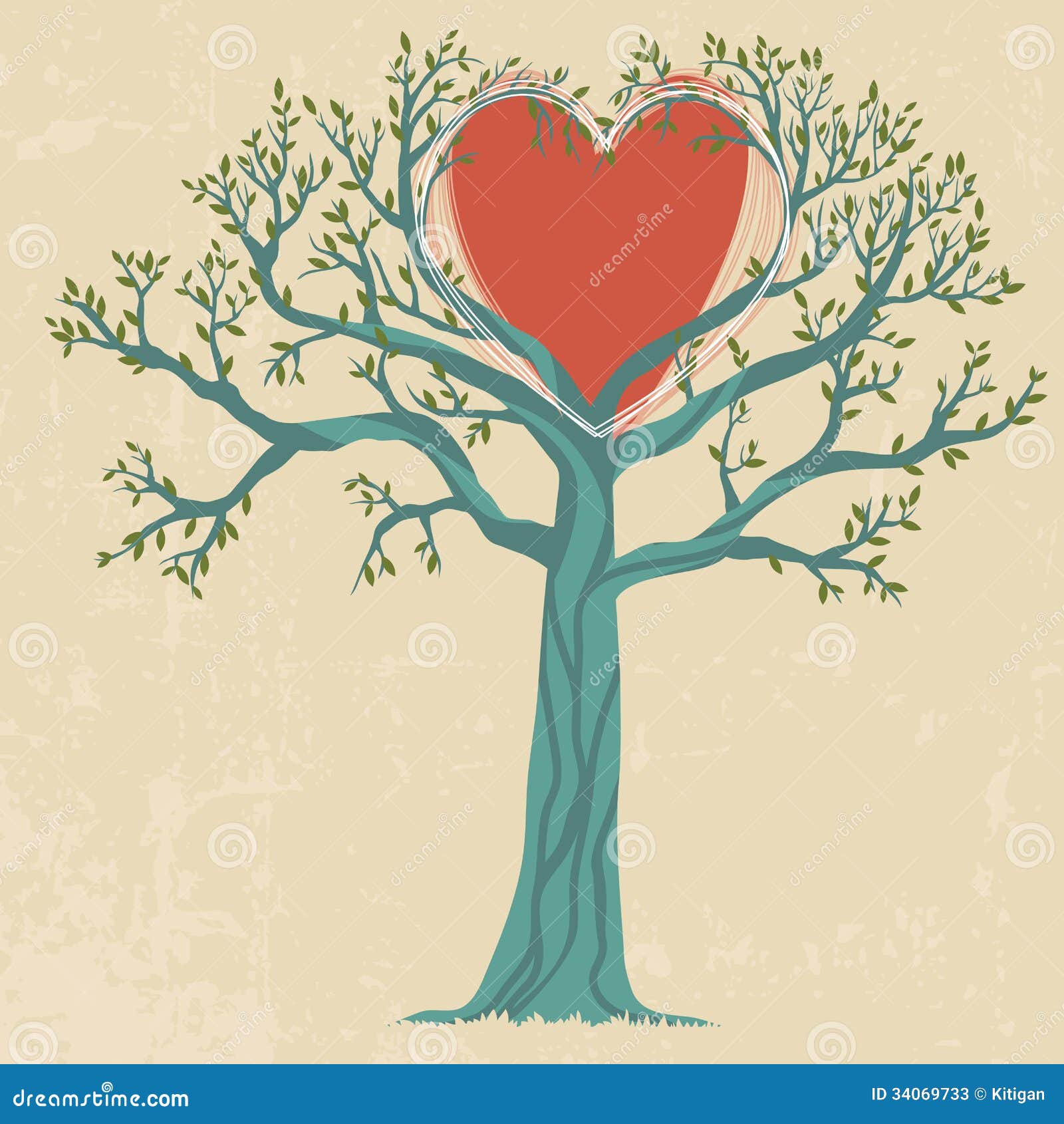 Love Tree stock vector. Illustration of sparse, symbol - 34069733