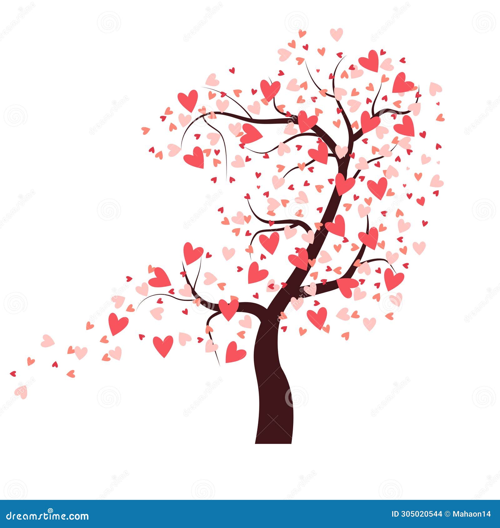 Love tree illustration stock illustration. Illustration of floral ...