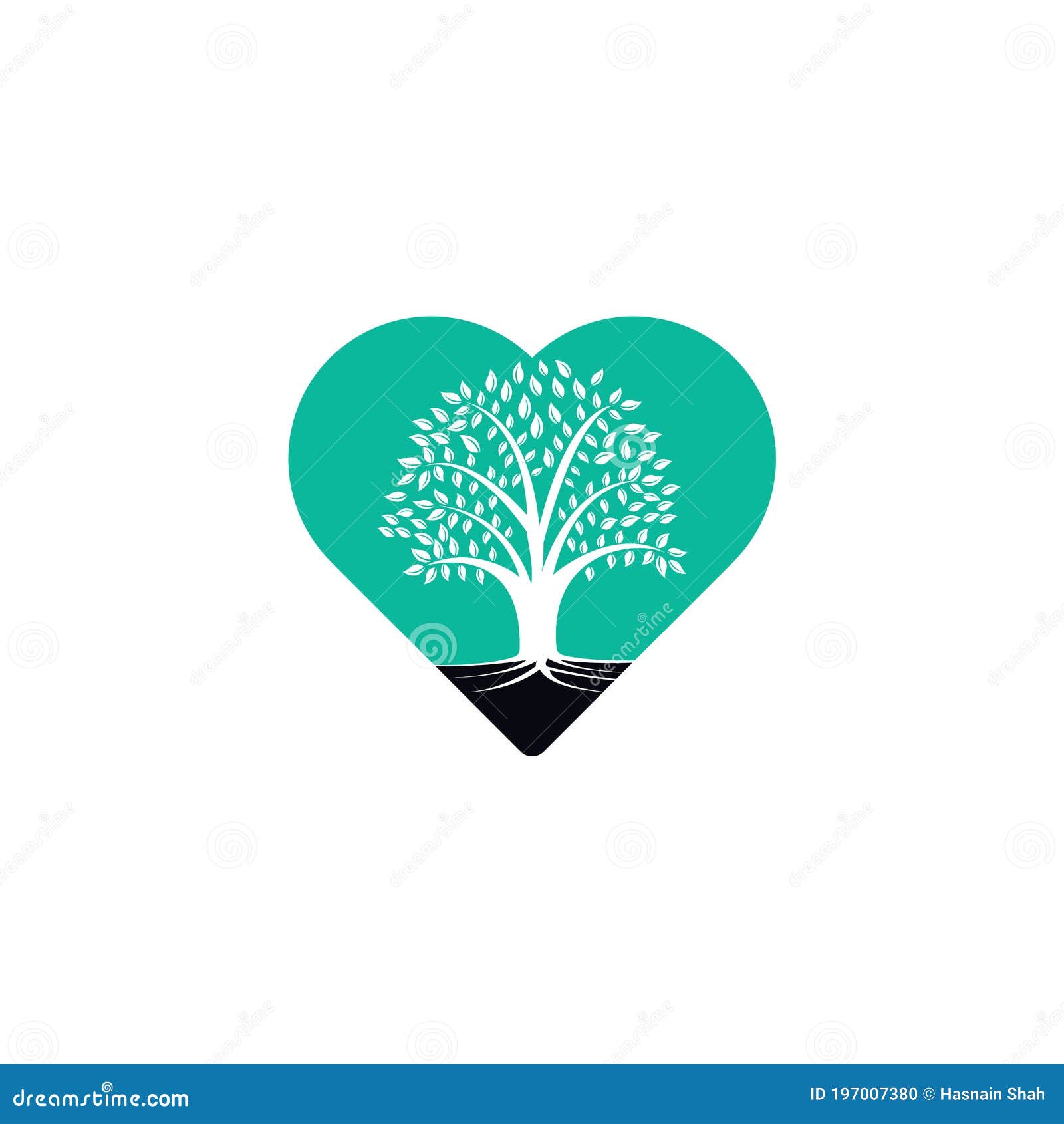 Tree Roots Vector Logo Design. Stock Vector - Illustration of emblem ...