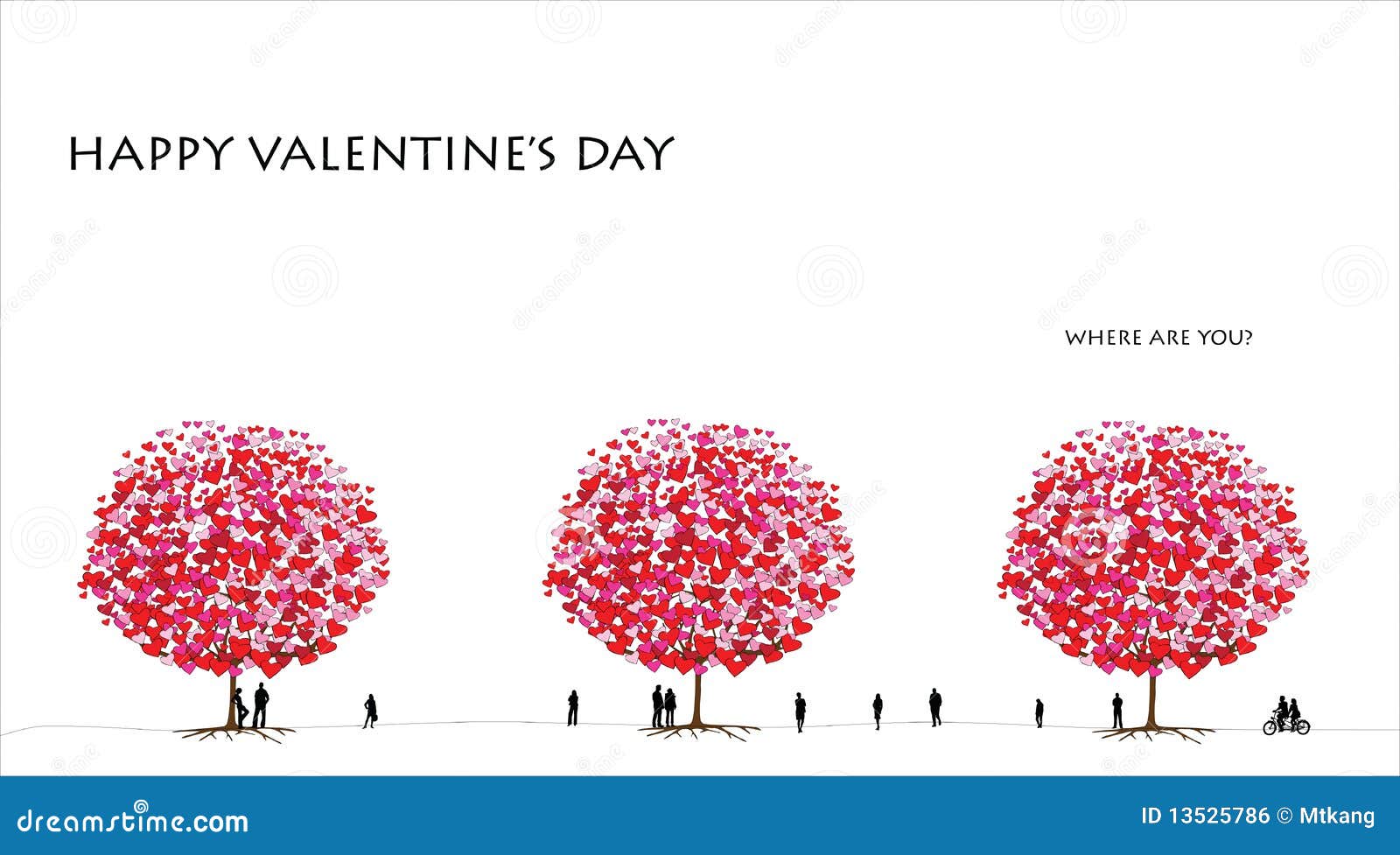 Love Tree Series, Valentine S Day - 01 of 06 Stock Vector ...