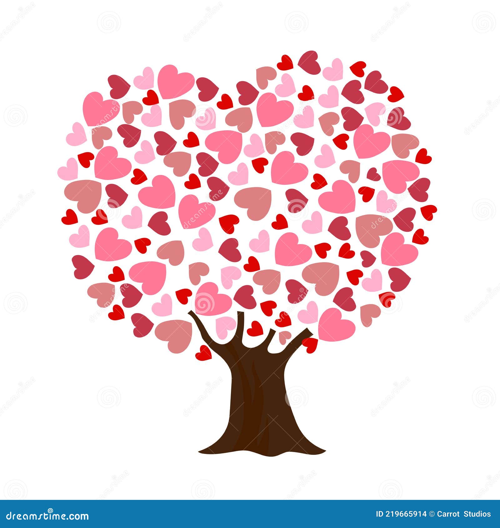 Love tree vector isolated stock vector. Illustration of idea - 219665914