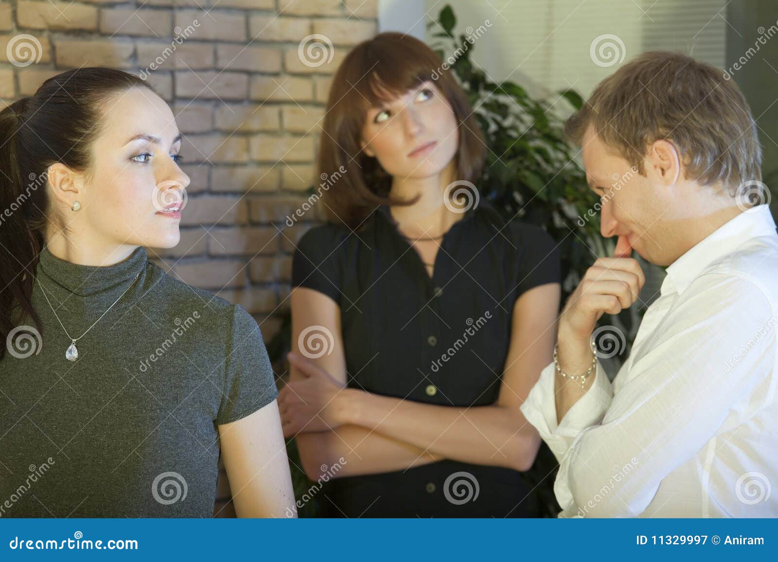 Love triangle stock image. Image of females, conflict - 11329997