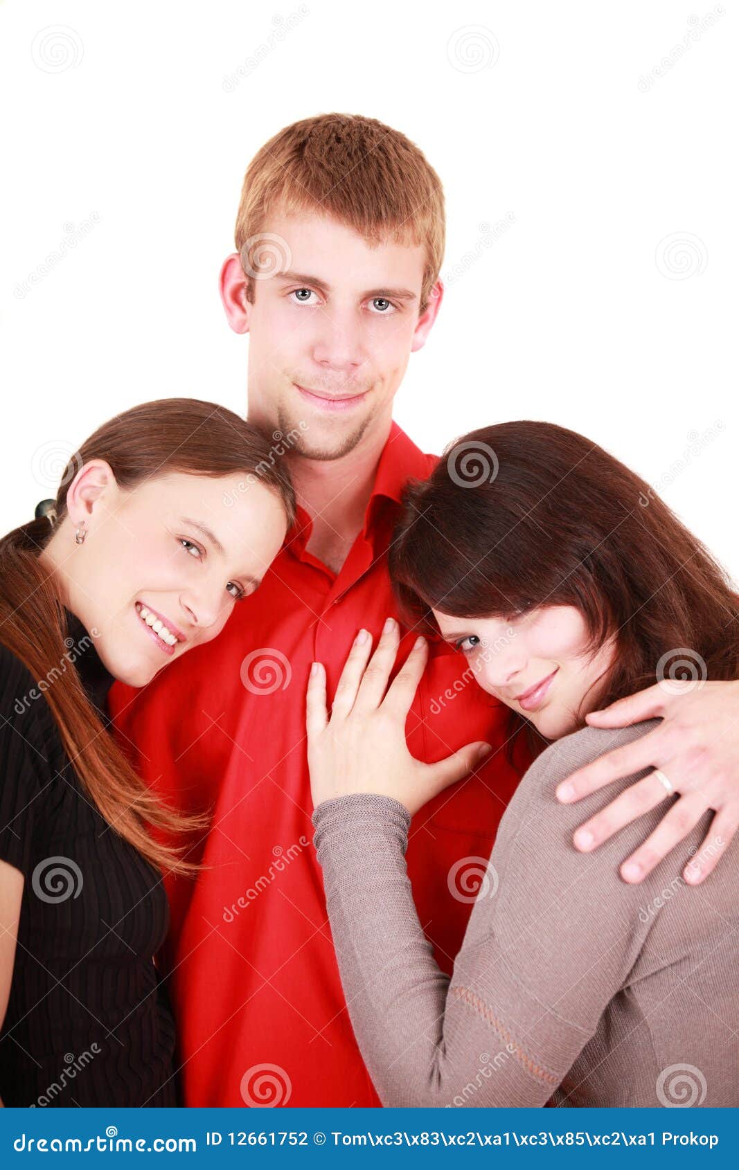 Love Triangle stock photo. Image of women, female, caucasian - 12661752