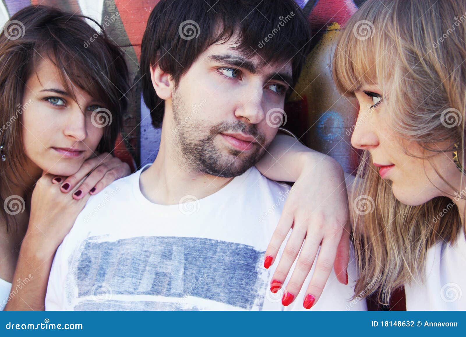 Love triangle stock photo. Image of enjoyment, heterosexual - 18148632
