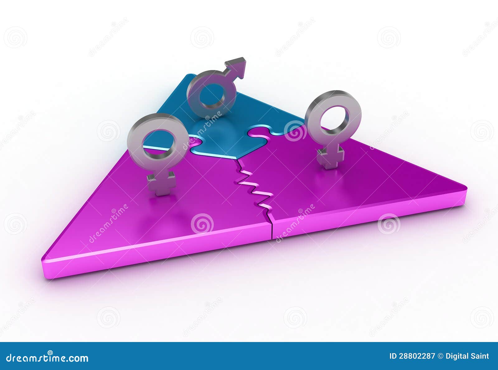 Love Triangle stock illustration. Illustration of symbols - 28802287