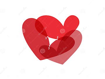 Love Triangle stock vector. Illustration of triangle, heart - 4579927