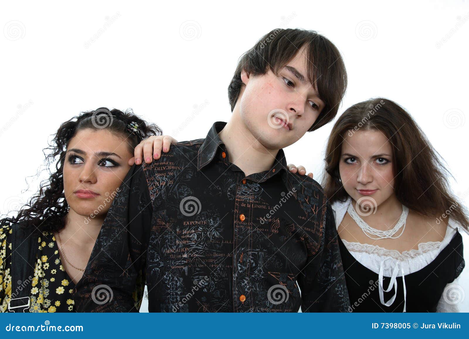 Love triangle stock image. Image of style, young, beautiful - 7398005