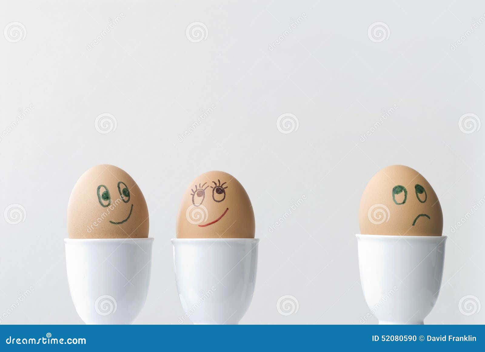 Love Triangle, Boiled Eggs with Hand Drawn Smiley Faces, Love ...
