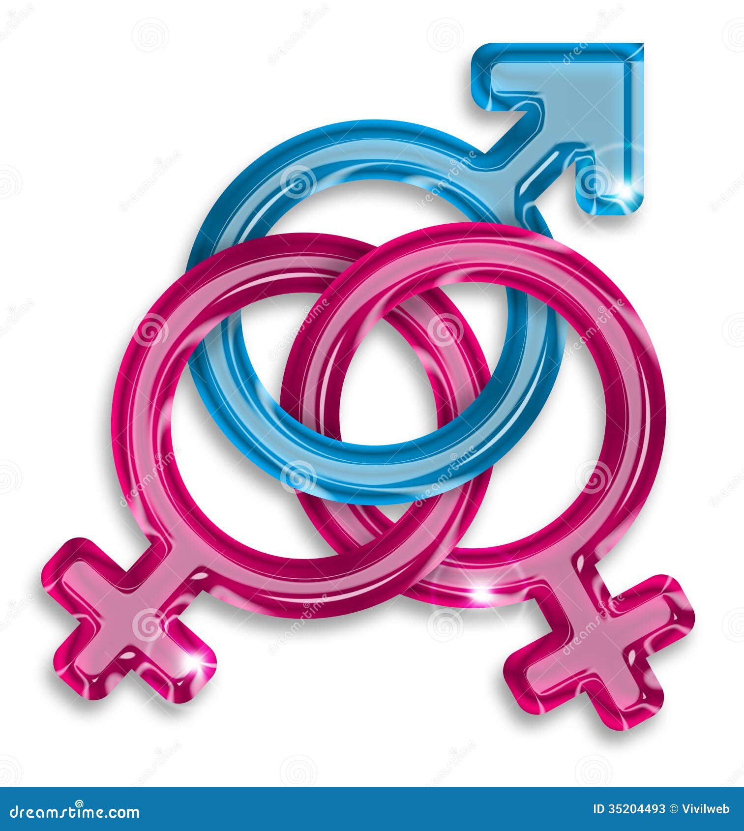 Love triangle stock illustration. Illustration of gender - 35204493