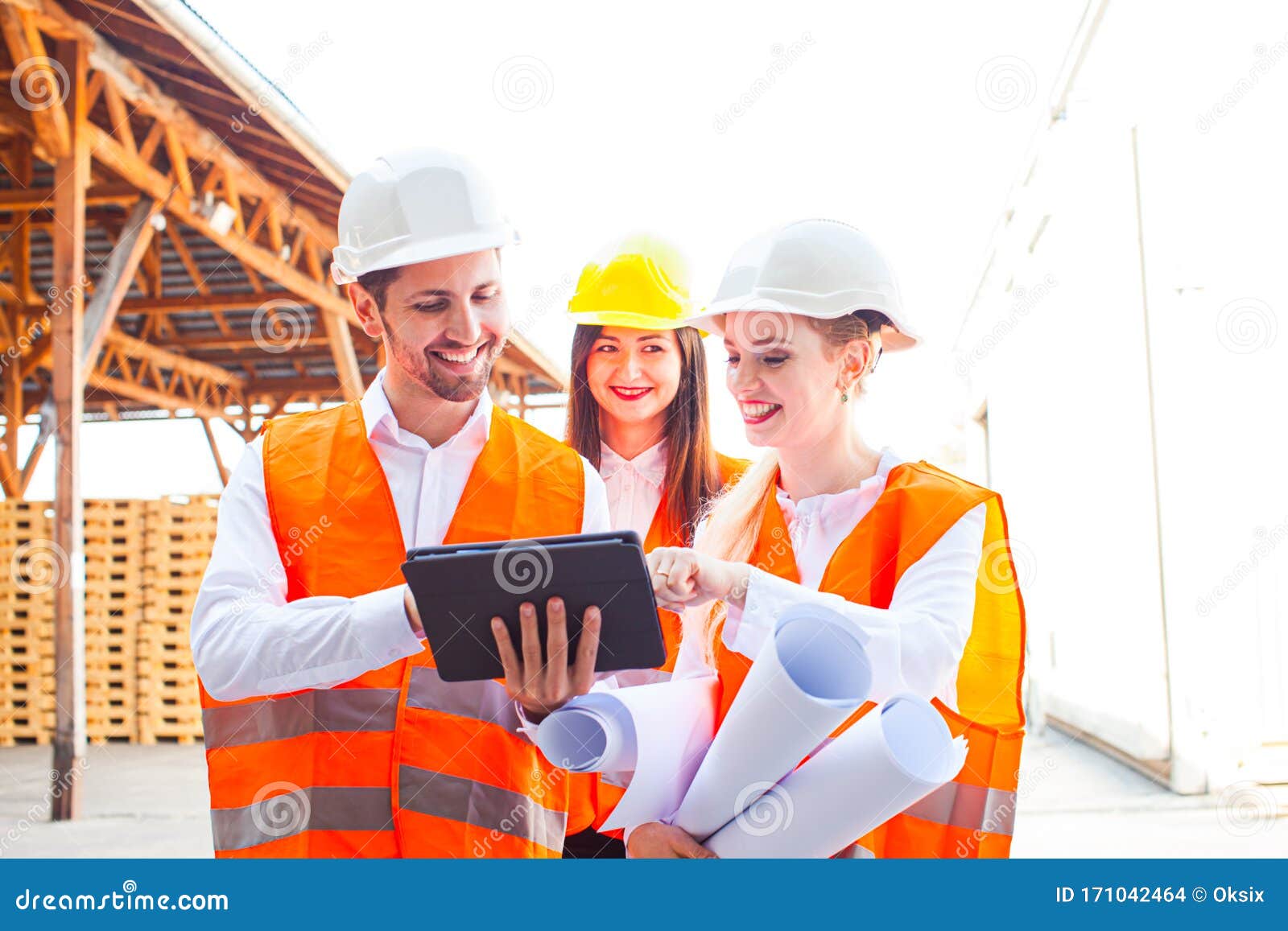 Love Triangle in Workplace among Young Engineers Stock Photo - Image of ...