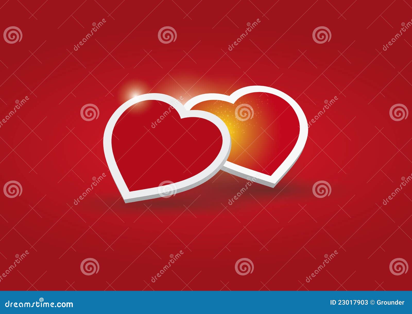 Love - Two hearts stock vector. Illustration of design - 23017903