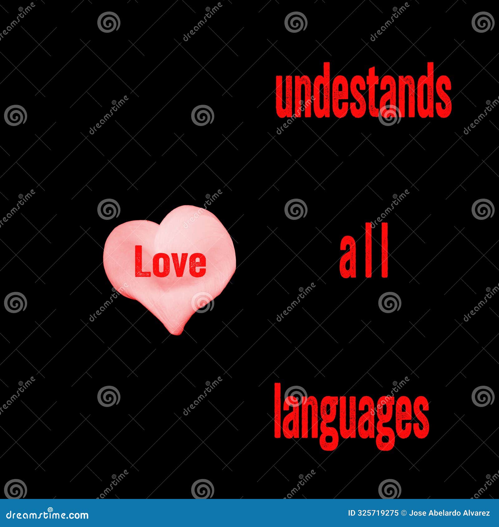 Love Understands All Languages. Stock Illustration - Illustration of ...