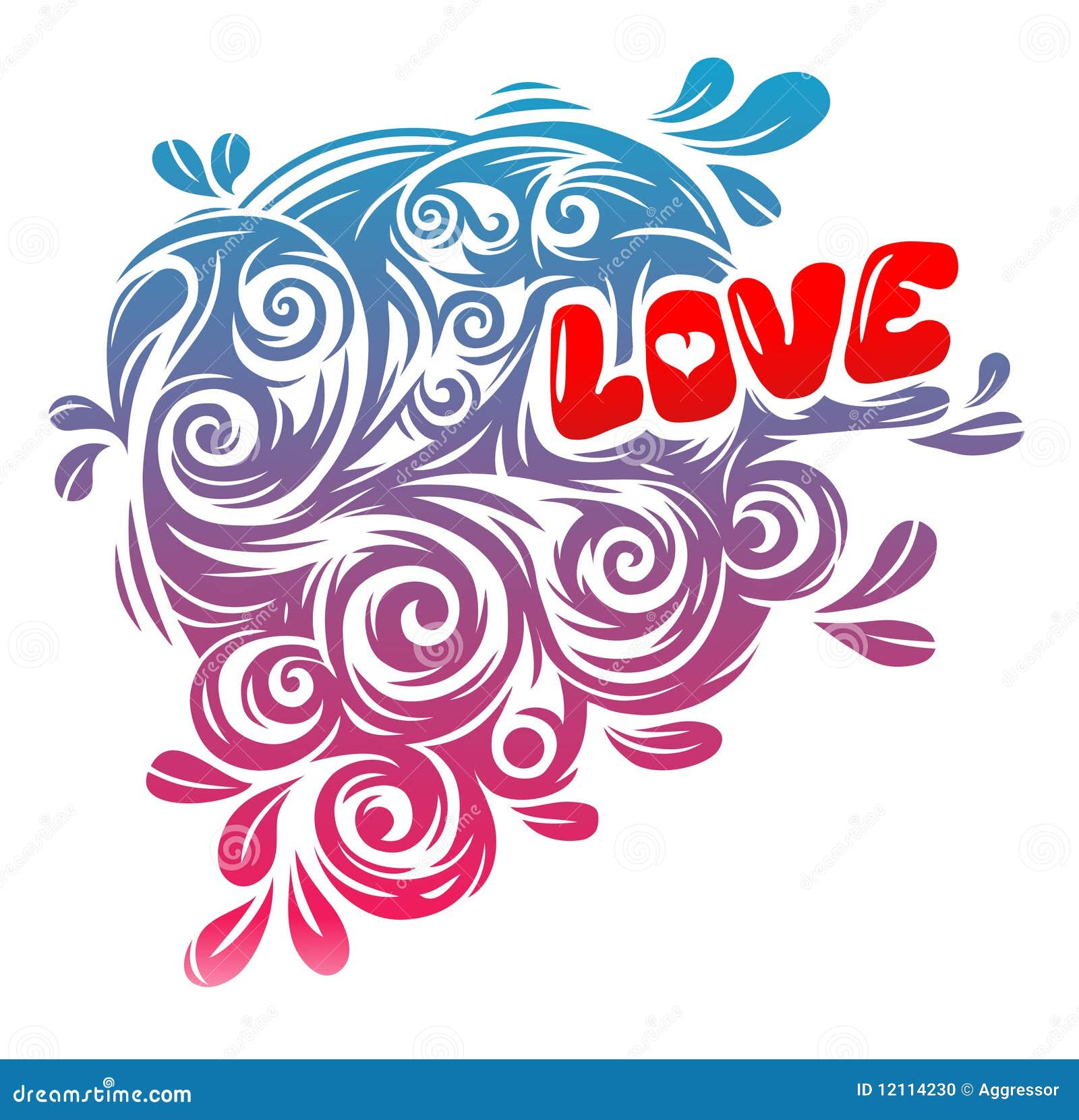 Love vintage graphics stock vector. Illustration of ornament - 12114230