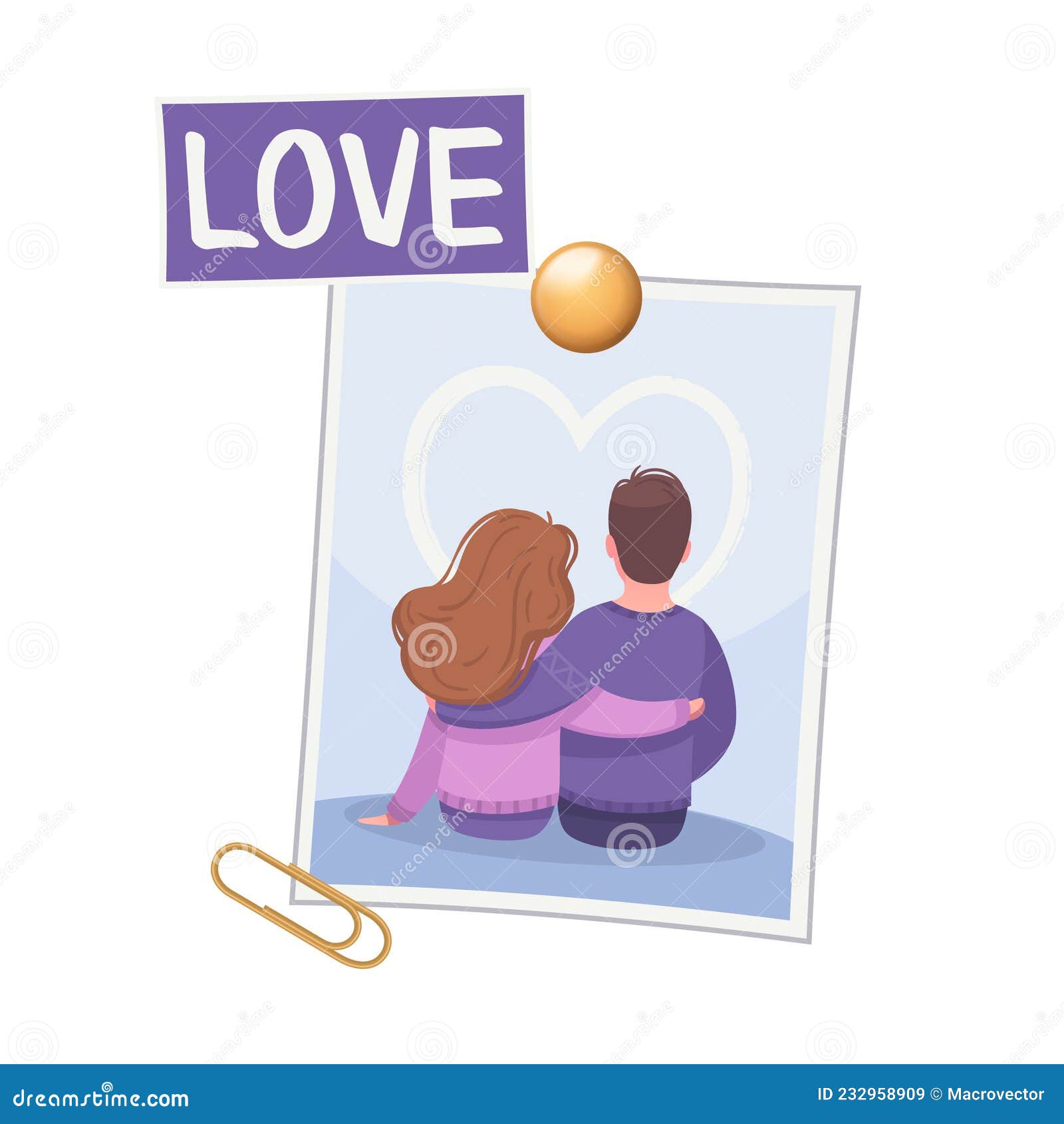 Love Vision Board Composition Stock Illustration - Illustration of ...