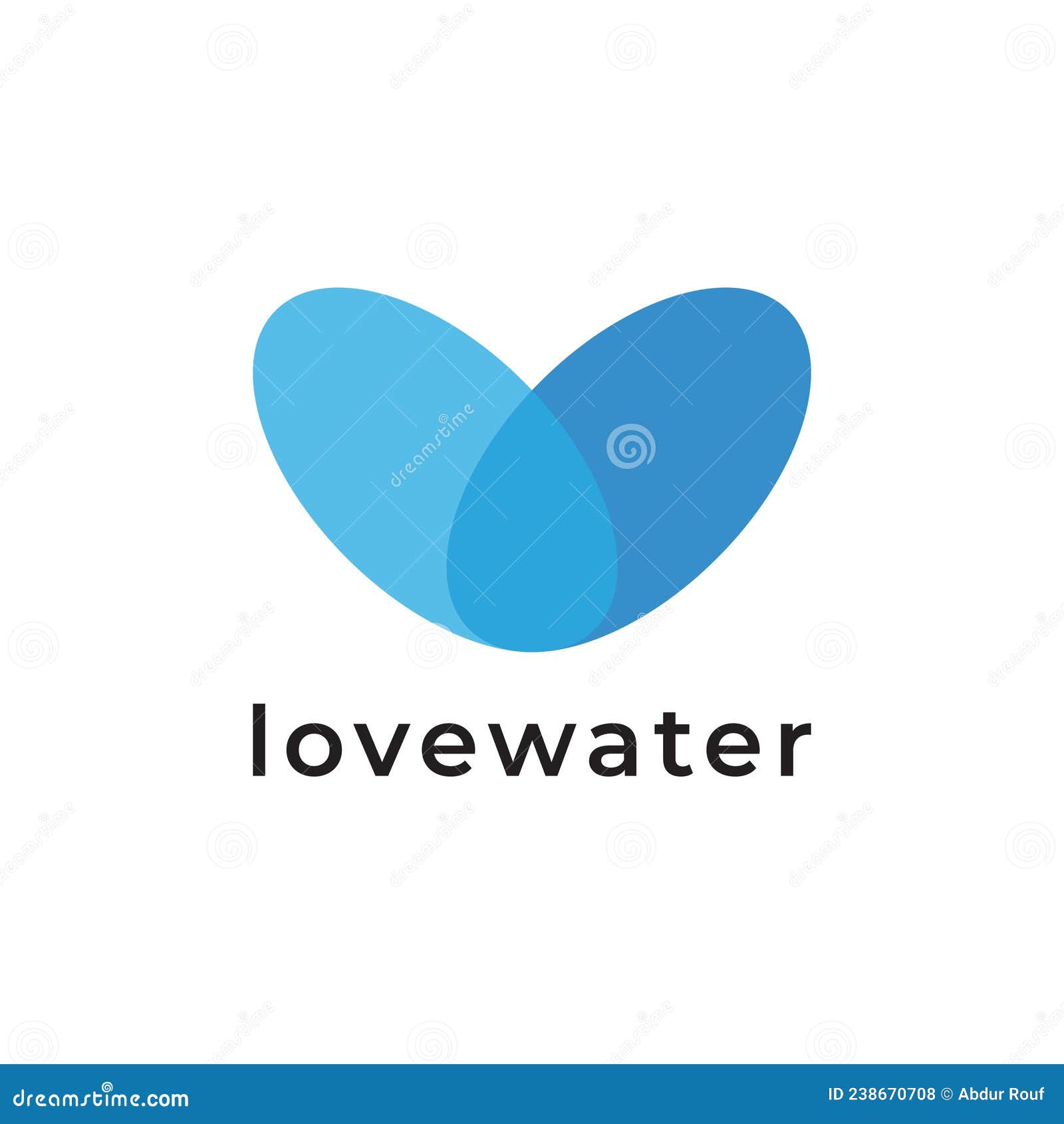 Love Water or Drop Logo Design Stock Vector - Illustration of clean ...