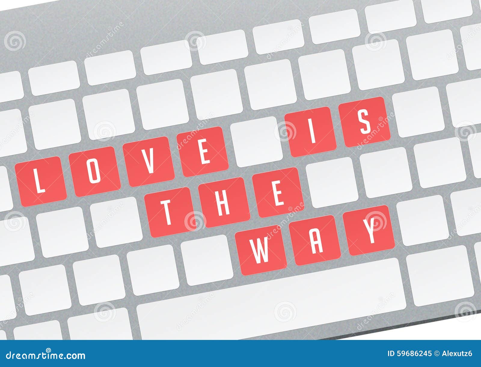Love Is The Way Keys On Keyboard Stock Illustration - Illustration of ...
