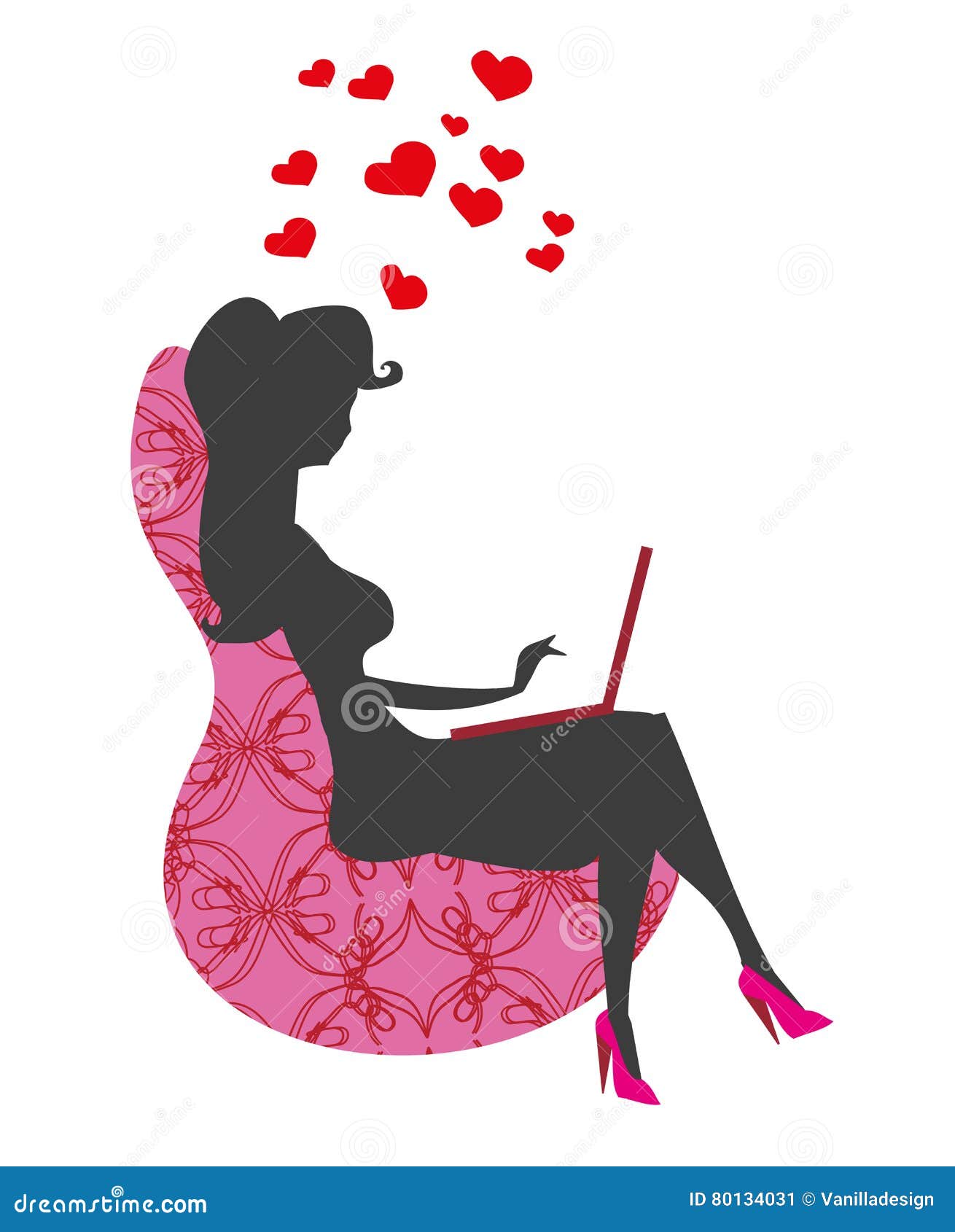 Love in web stock vector. Illustration of communication - 80134031