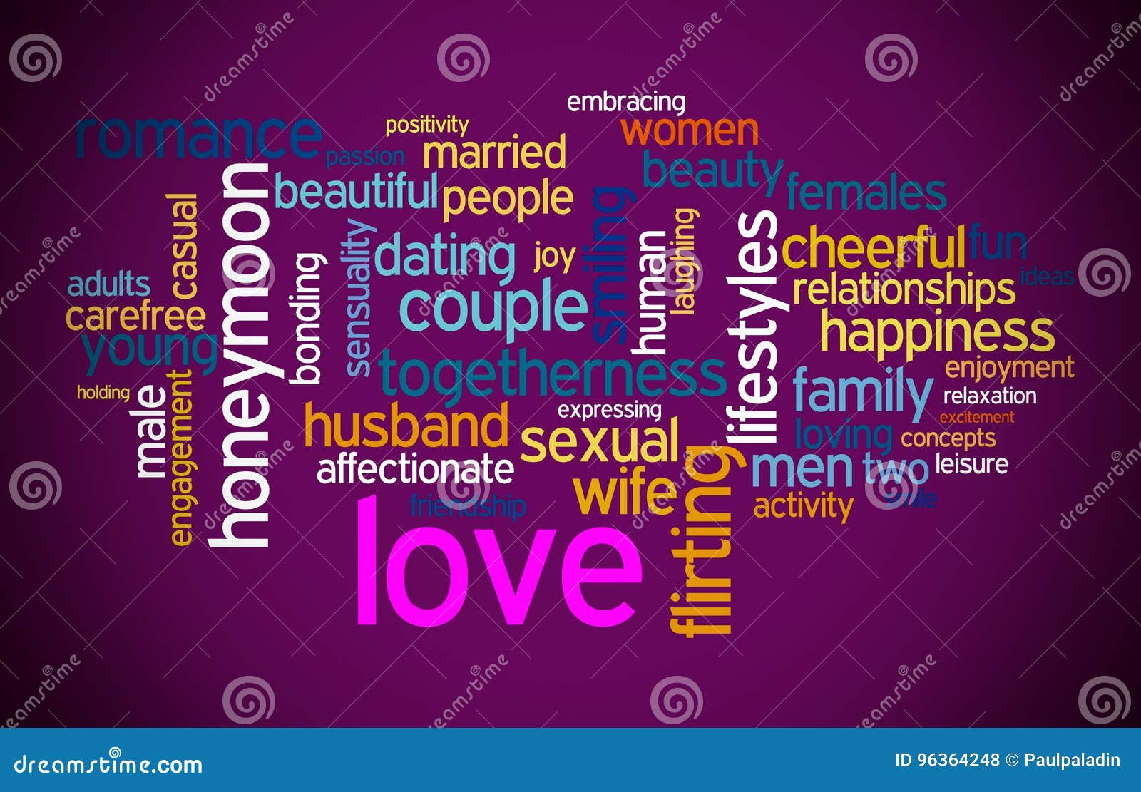 Love Word Cloud Stock Illustration Illustration Of Bonding 96364248