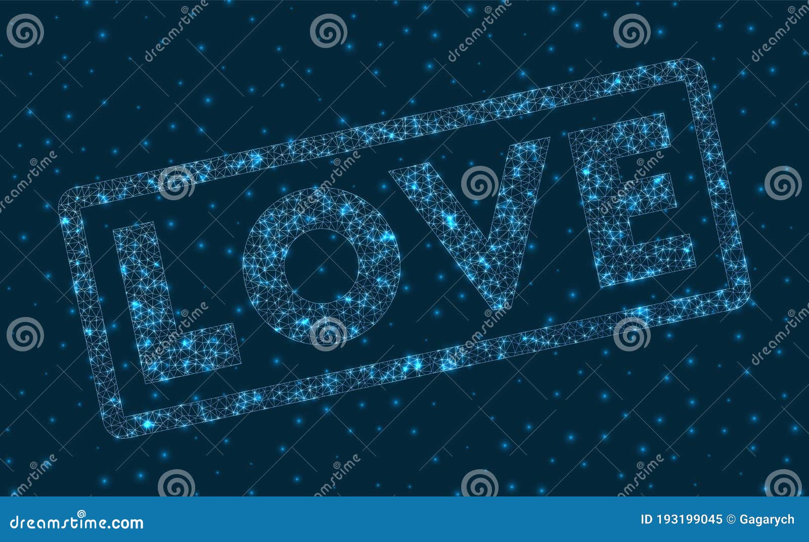 Love Word in Digital Style. Stock Vector - Illustration of custom ...