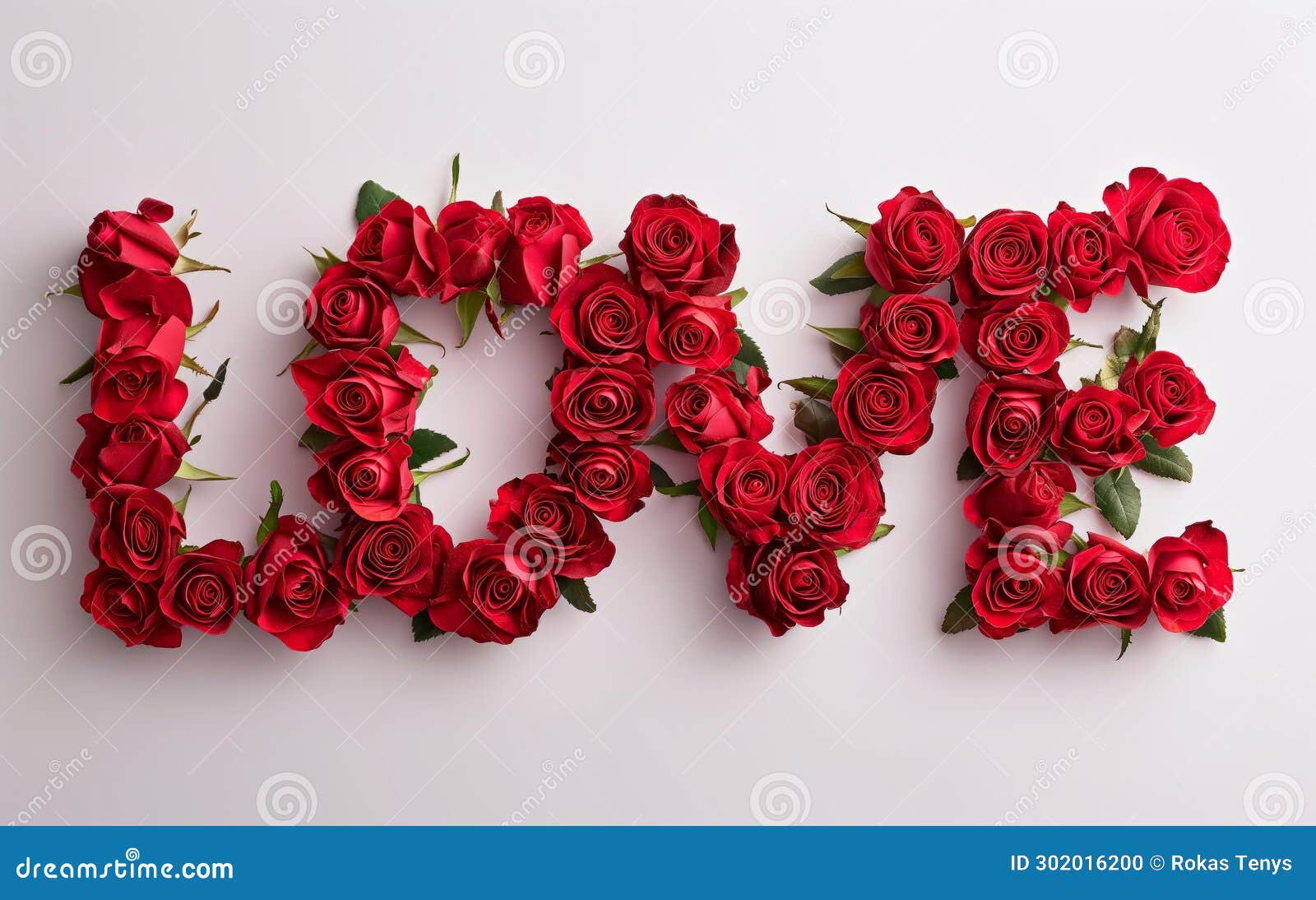Love Word Made of Red Roses. Love, Relationship, Valentine Visual ...