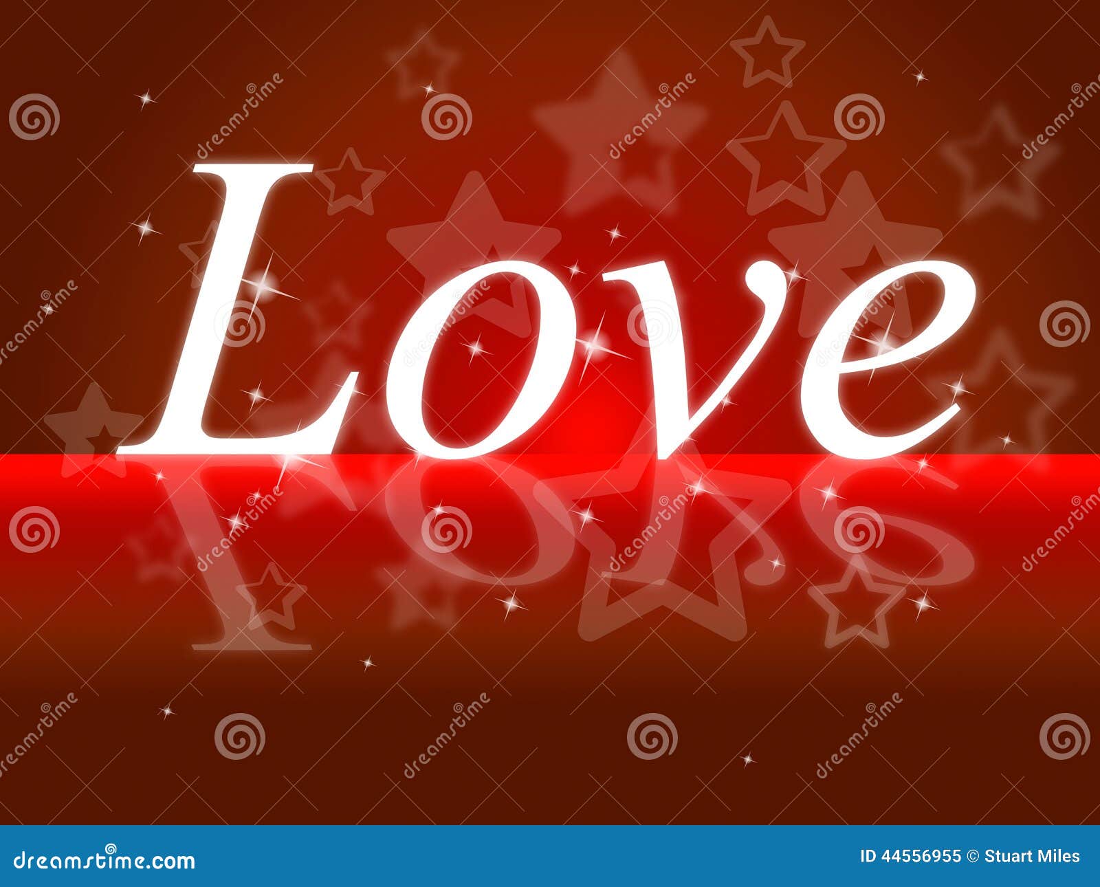 Love Word Represents Devotion Heart and Tenderness Stock Illustration ...