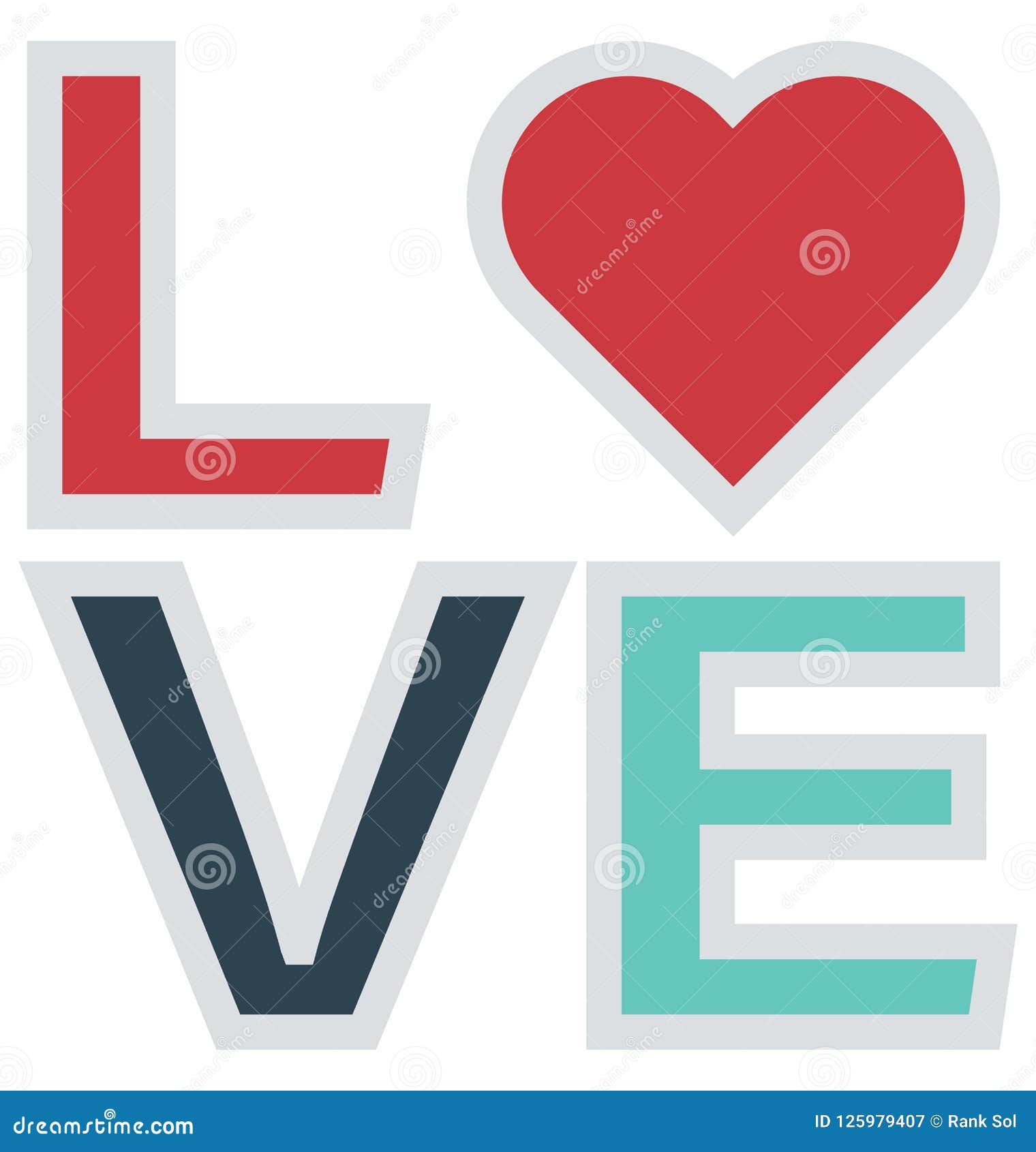 Love Word, Romantic Vector Icon Editable Stock Illustration ...
