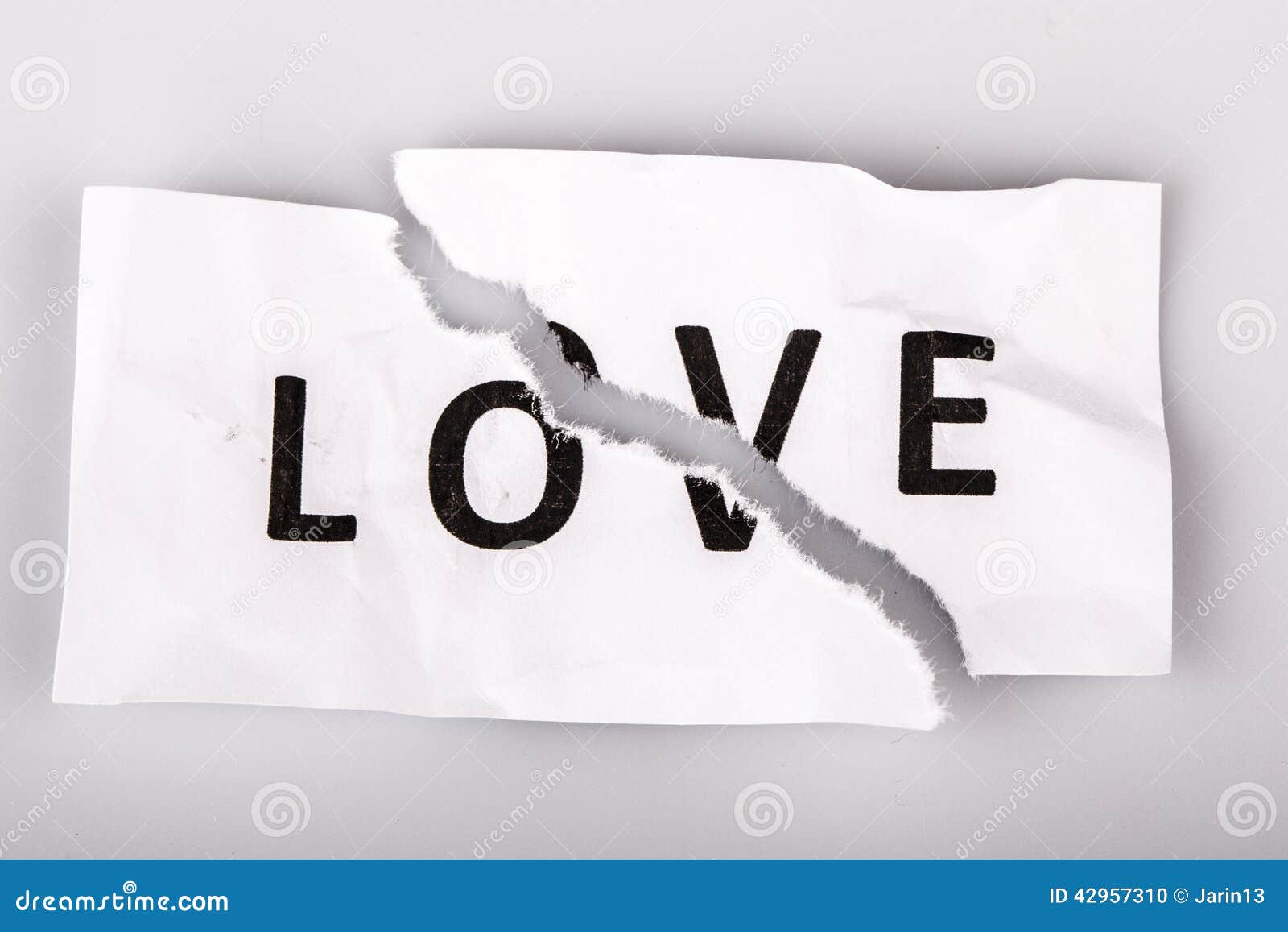 Love Word on Torn Paper - Broken Love Concept Stock Photo - Image of ...