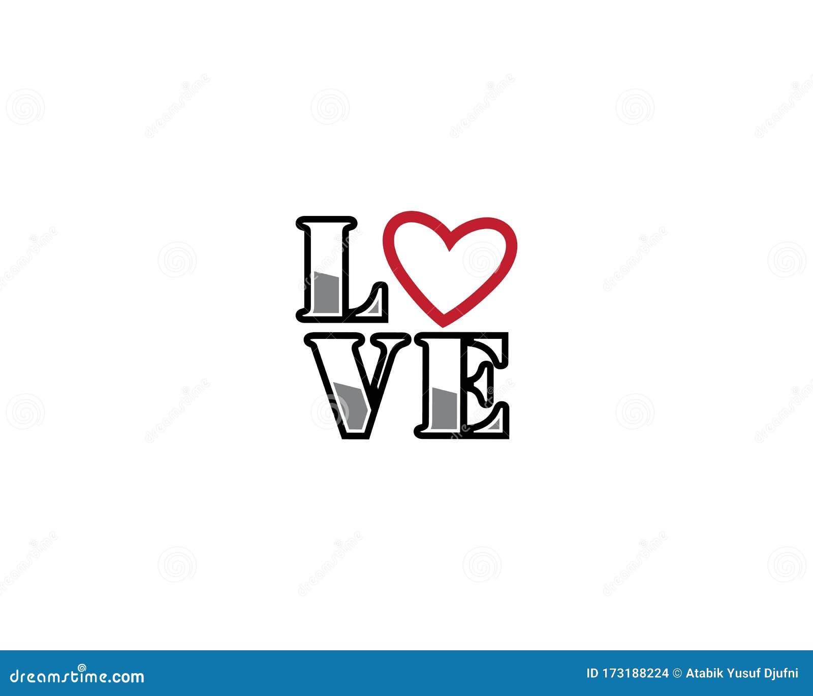 Love word vector stock vector. Illustration of poster - 173188224
