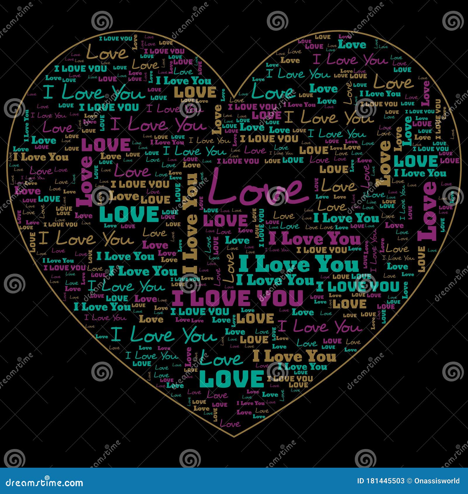 Love Words Abstract Background Illustration Stock Illustration ...