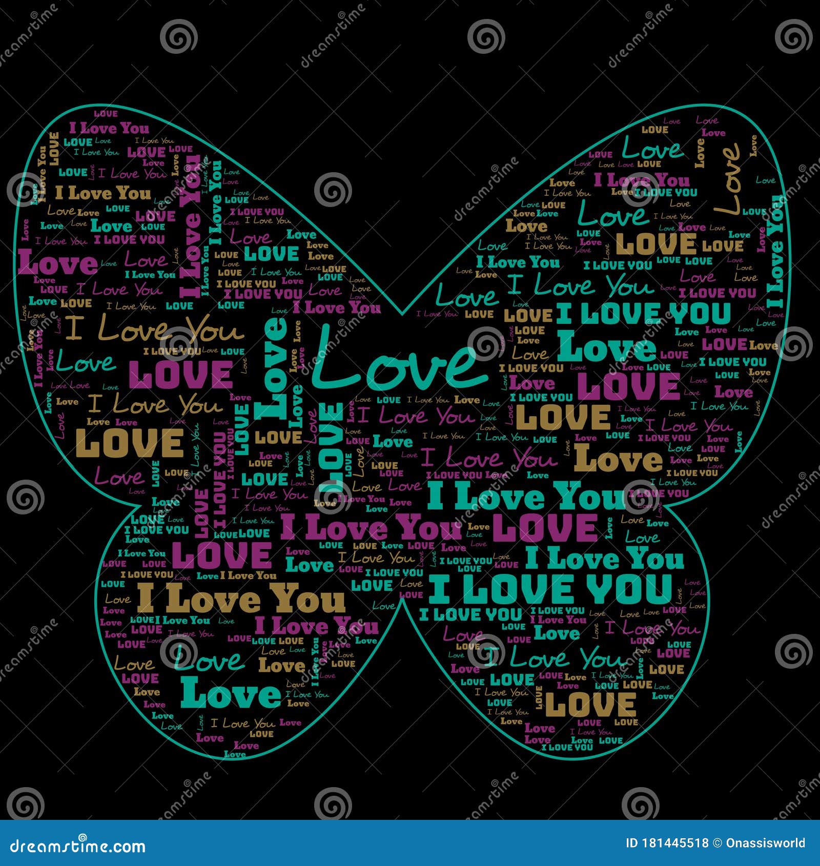 Love Words Abstract Background Illustration Stock Illustration ...