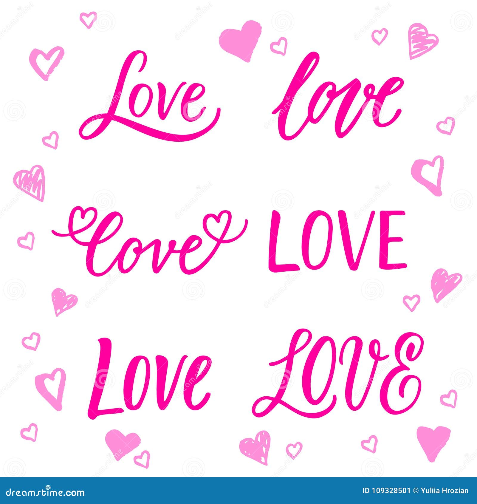 Love Words Written Different Ways. Modern Calligraphy Writing. Stock ... Love Words Written Different Ways. Modern Calligraphy Writing. Stock ...