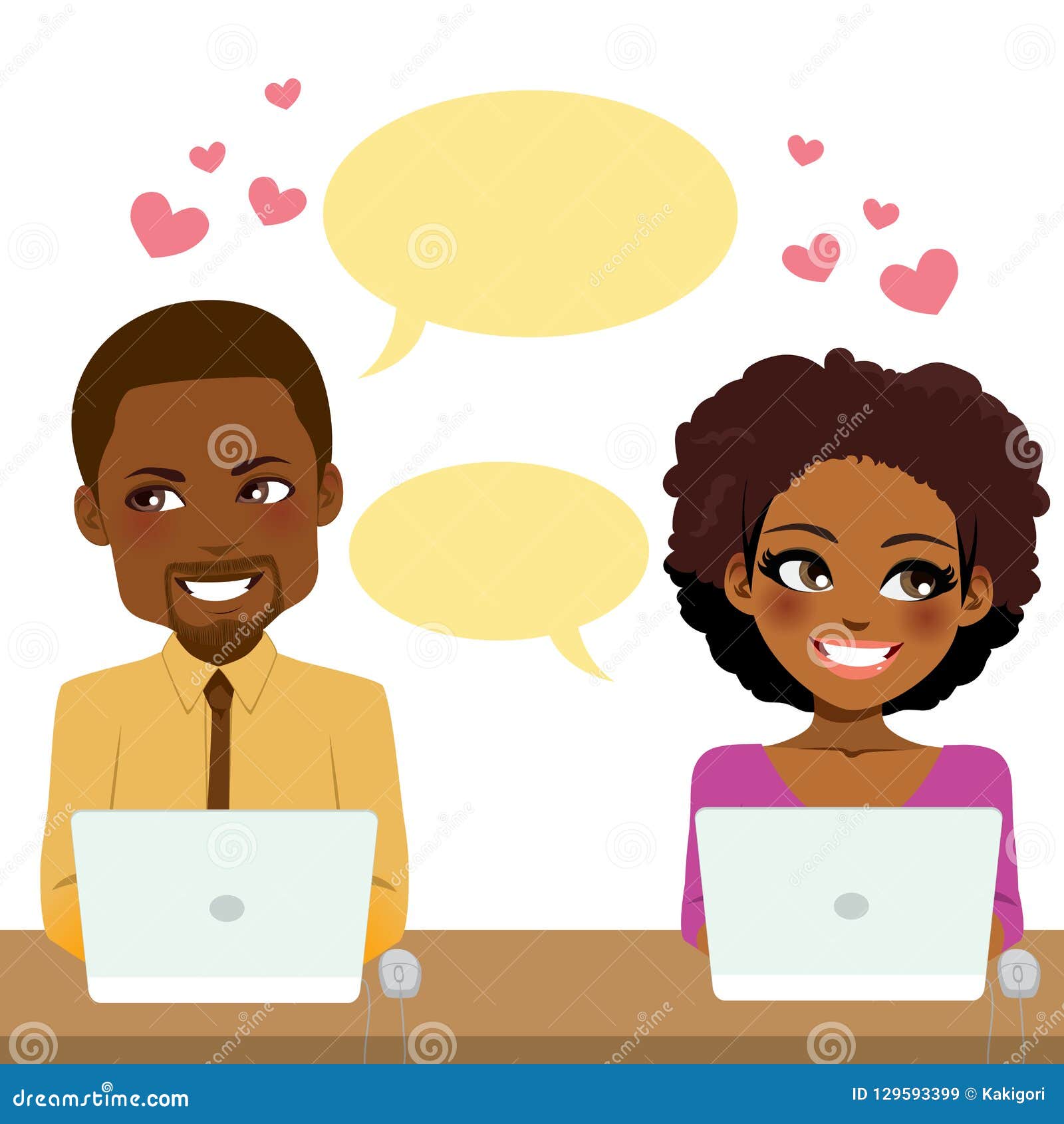 Love Work Couple stock vector. Illustration of friends - 129593399