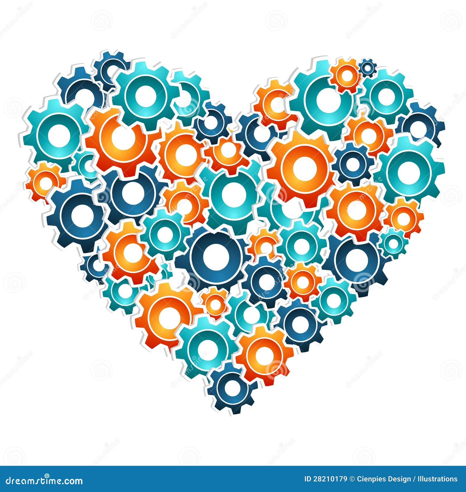 Love Working Machine Illustration Stock Vector - Illustration of ...