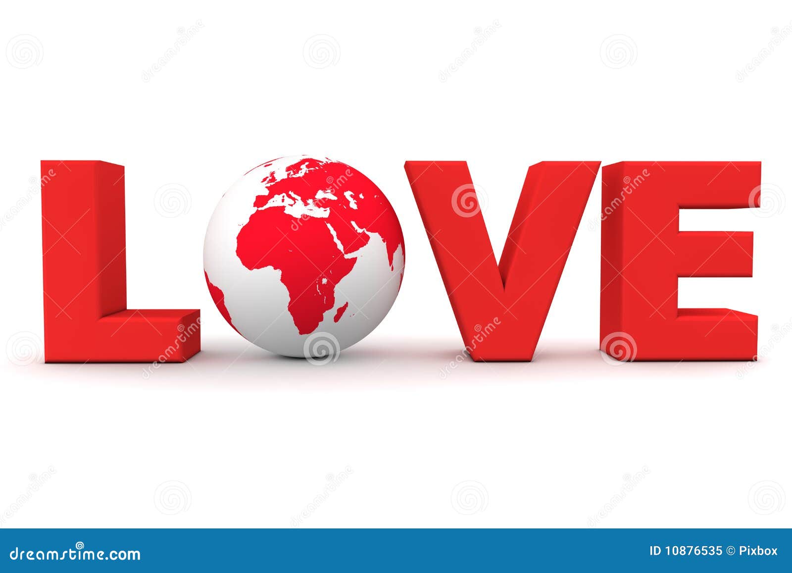 Love World Red stock illustration. Illustration of note - 10876535