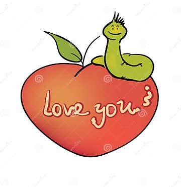 Love worms stock vector. Illustration of green, worm - 14169455