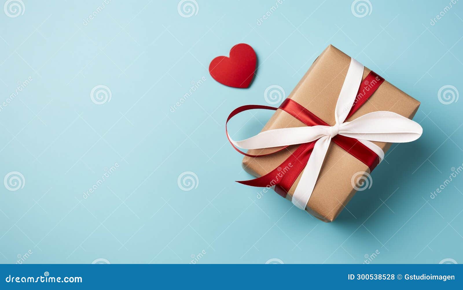 Love Wrapped in a Blue Gift Box Generated by AI Stock Illustration ...