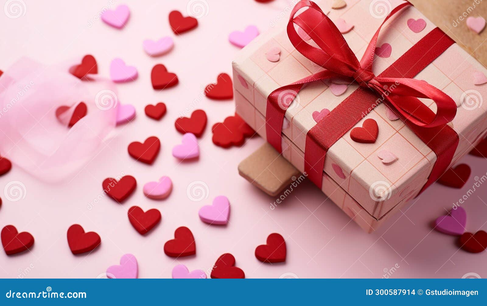 Love Wrapped in a Heart Shaped Gift Box Generated by AI Stock Photo ...