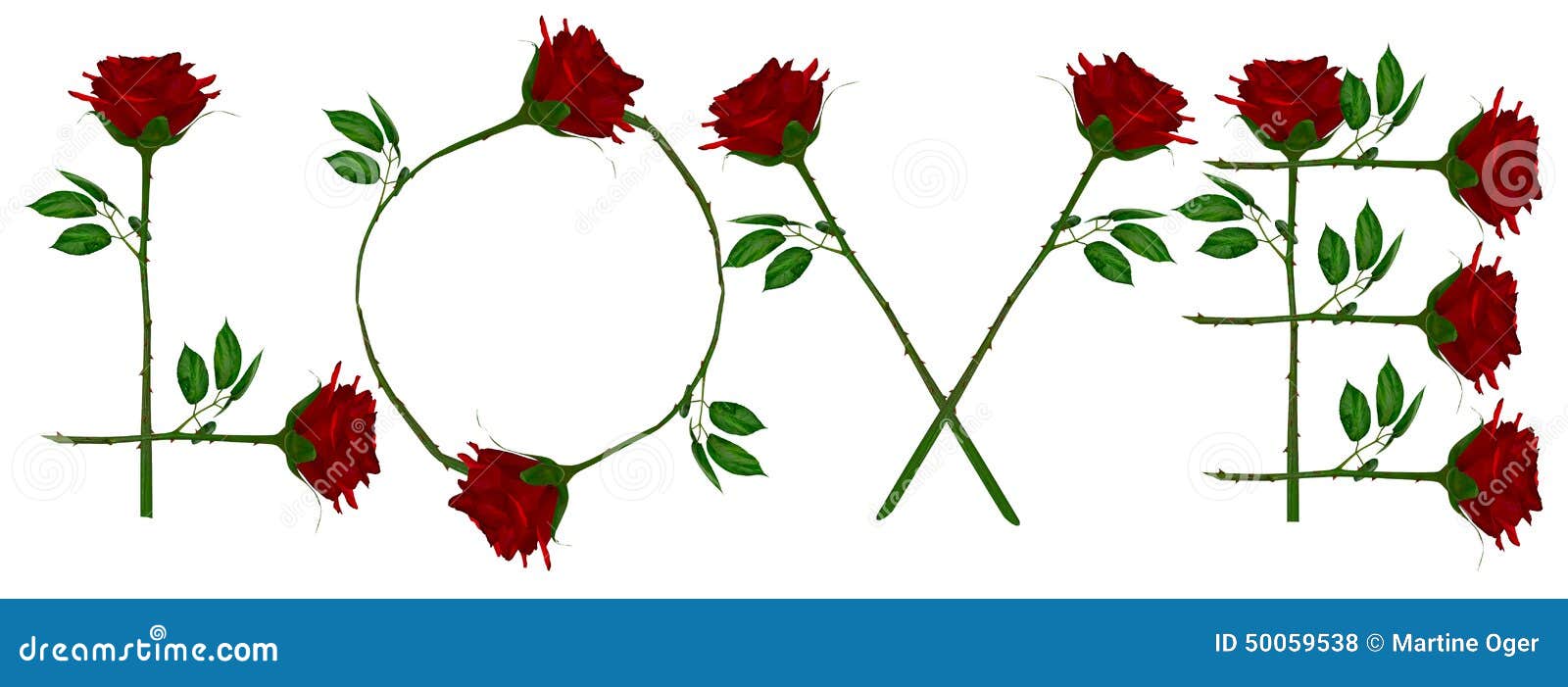 Love write Red rose. stock illustration. Illustration of bloom - 50059538