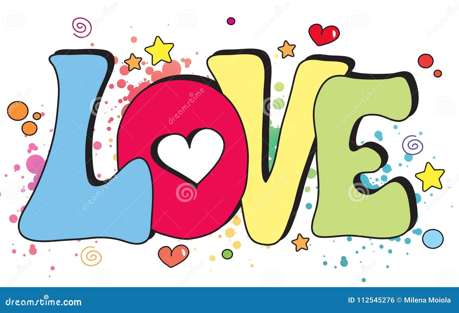 Love written concept stock illustration. Illustration of hearts - 112545276