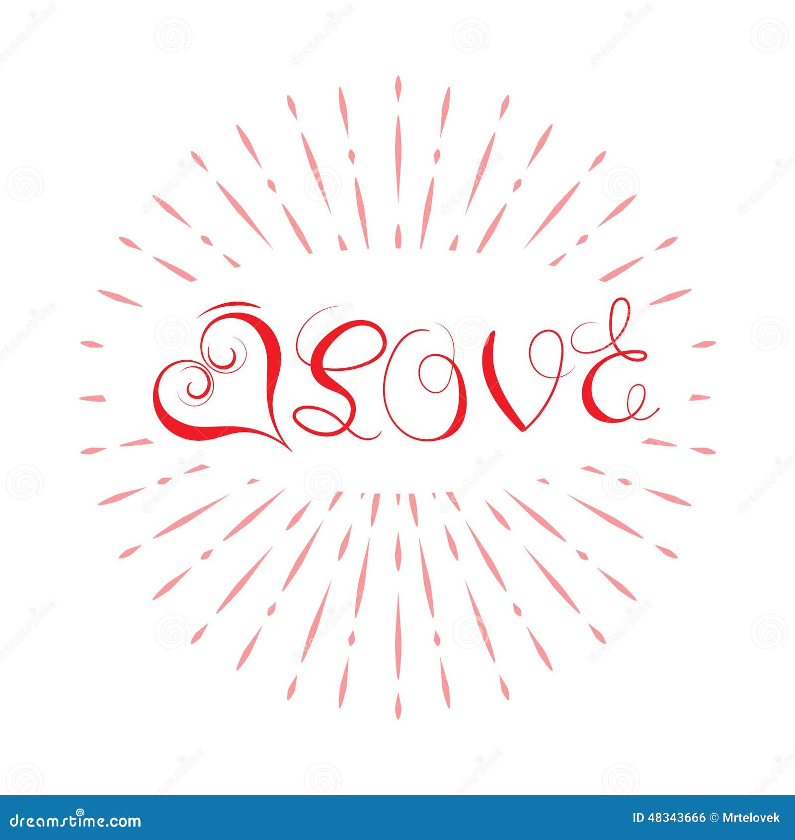 Love written by hand stock vector. Illustration of decorative - 48343666