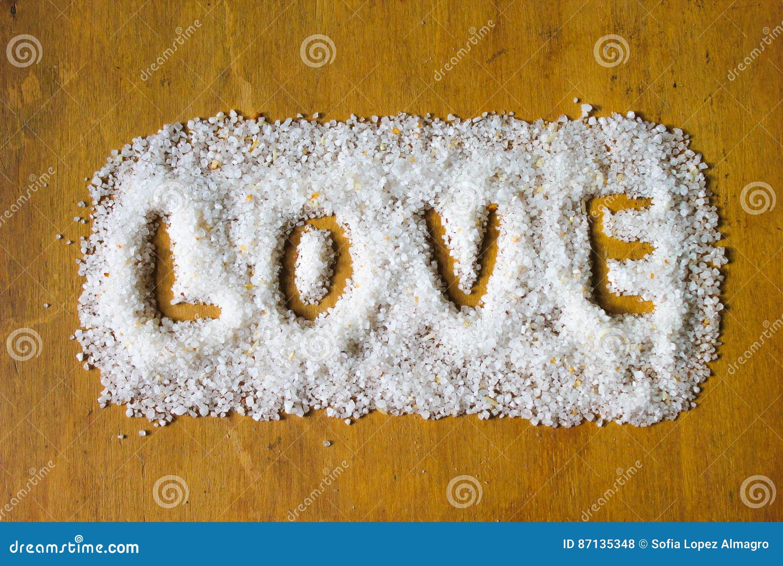 Love Written in Salt stock photo. Image of salt, concept - 87135348