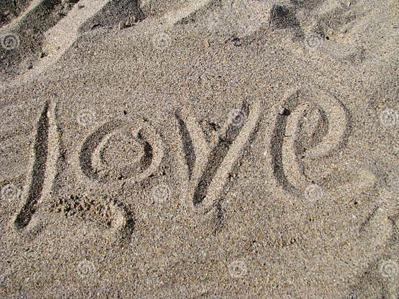 Love written in sand stock photo. Image of text, holiday - 12850600