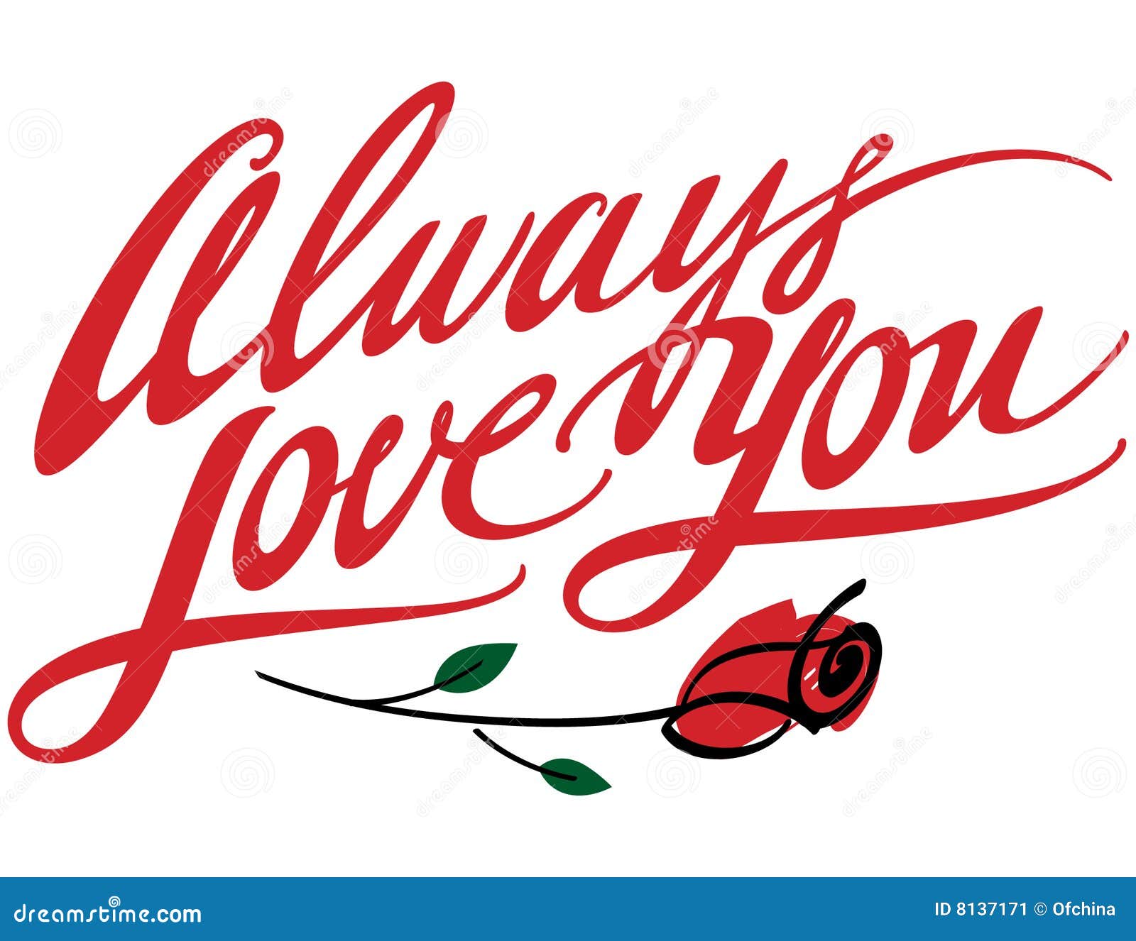 Always Love You stock vector. Illustration of lace, rose - 8137171